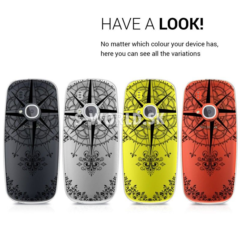 Silikónový obal Nokia 3310 (2017) - Compass Design - čierna ...